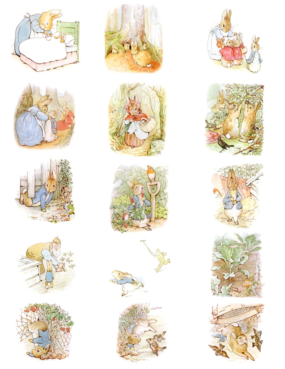 Illustrations from The Tale of Peter Rabbit by Beatrix Potter ...