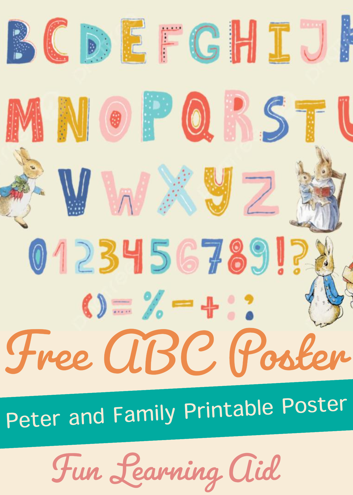 Free Peter Rabbit ABC Nursery Poster Printable – Whimsical Woodland