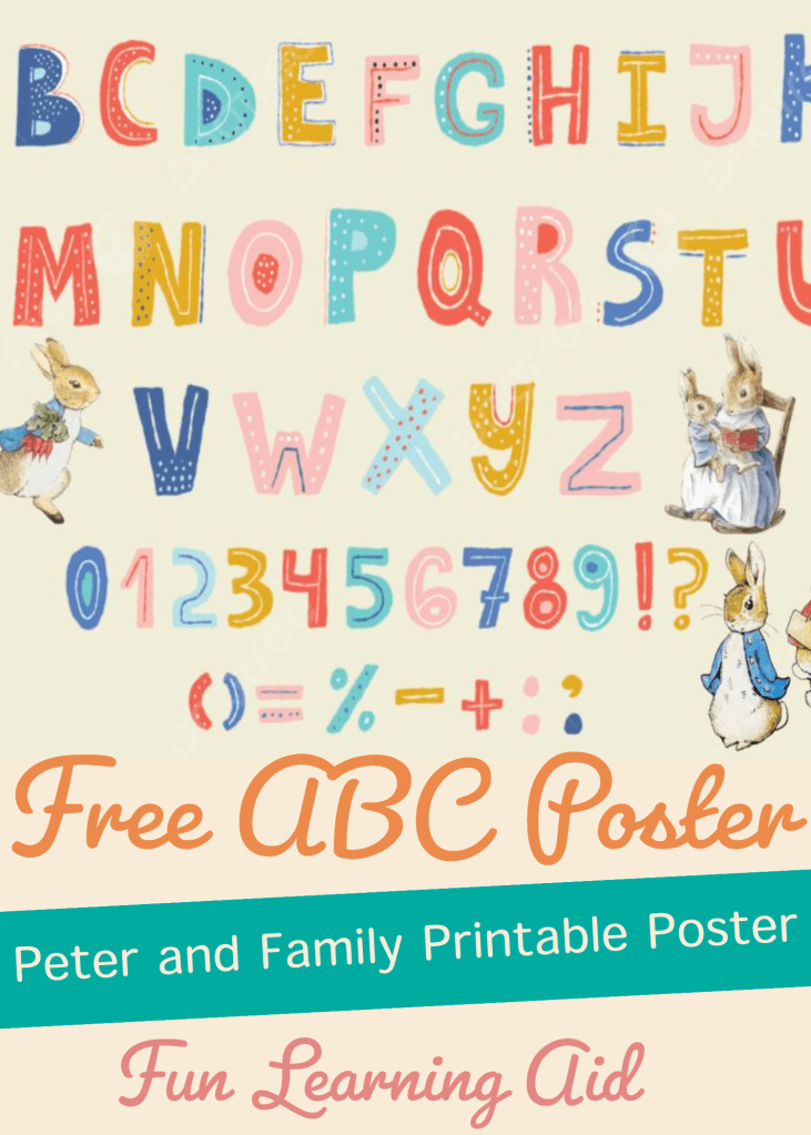 Free Peter Rabbit ABC Nursery Poster Printable – Whimsical Woodland