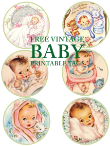 Free Vintage Baby Printable Tags – Whimsical Woodland