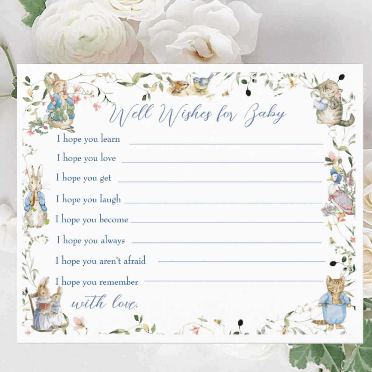 Host a Beautiful Beatrix Potter Peter Rabbit Baby Shower including a ...